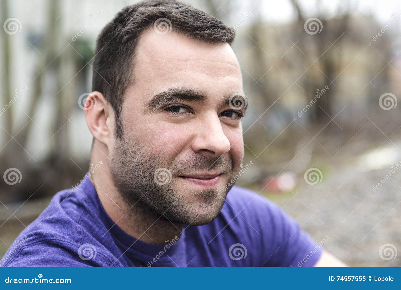 Nice Young Man Portrait on the Railroad Stock Image - Image of muscle ...