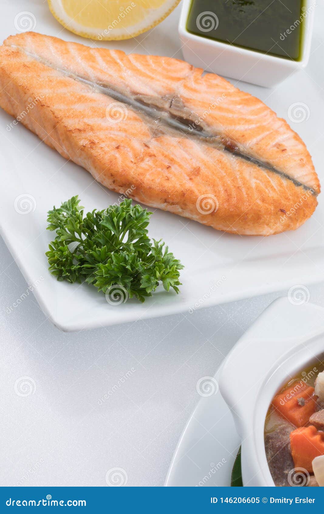 Nice Yummy Meal on White Back Stock Image - Image of cooked, organic ...