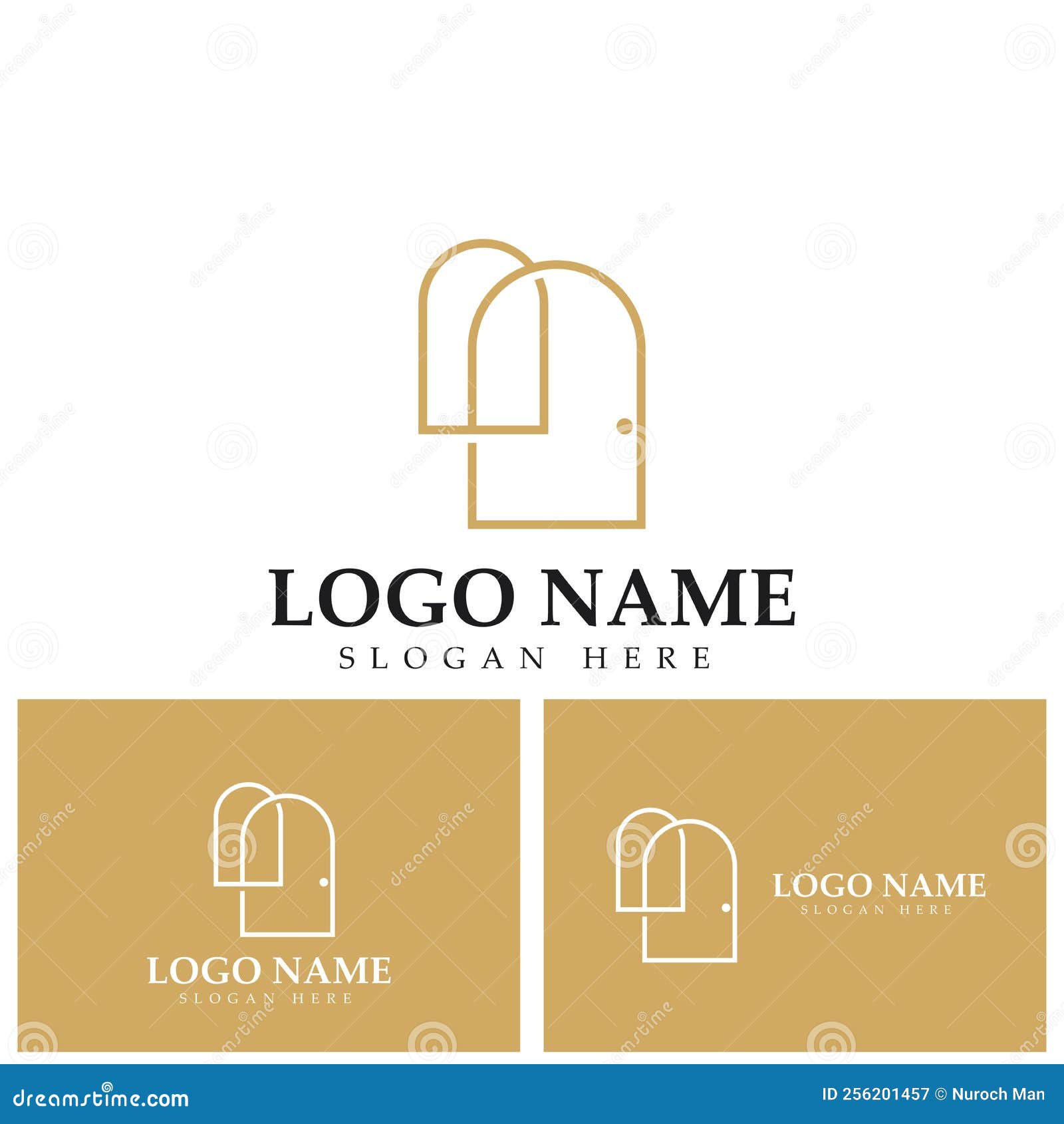 Niche Door Window Shape Logo Vector Icon Illustration. Stock Vector ...