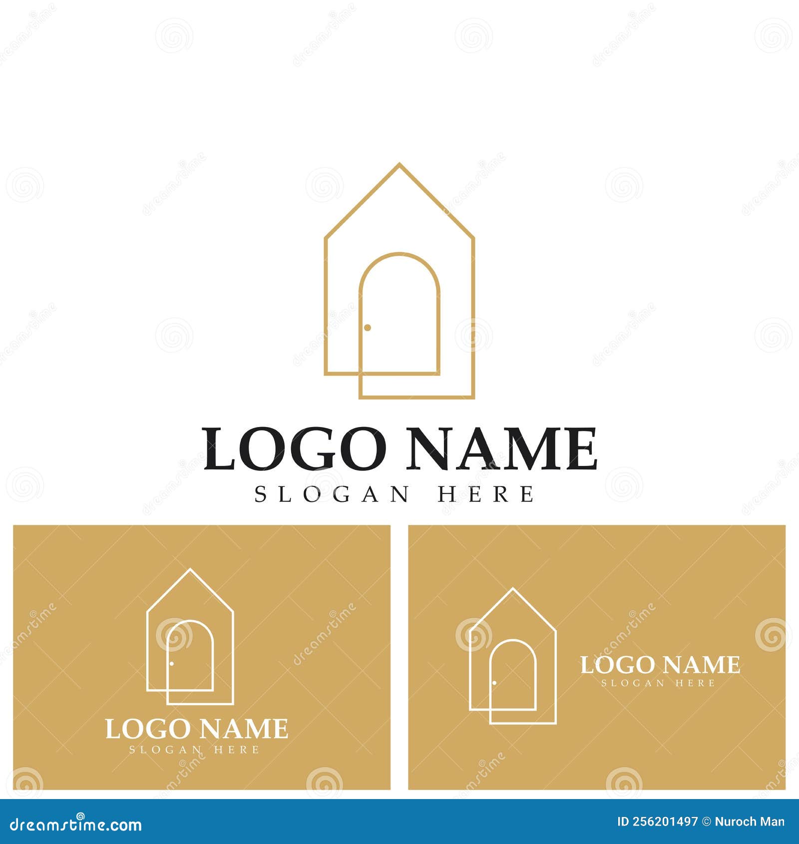 Niche Door Window Shape Logo Vector Icon Illustration. Stock Vector ...