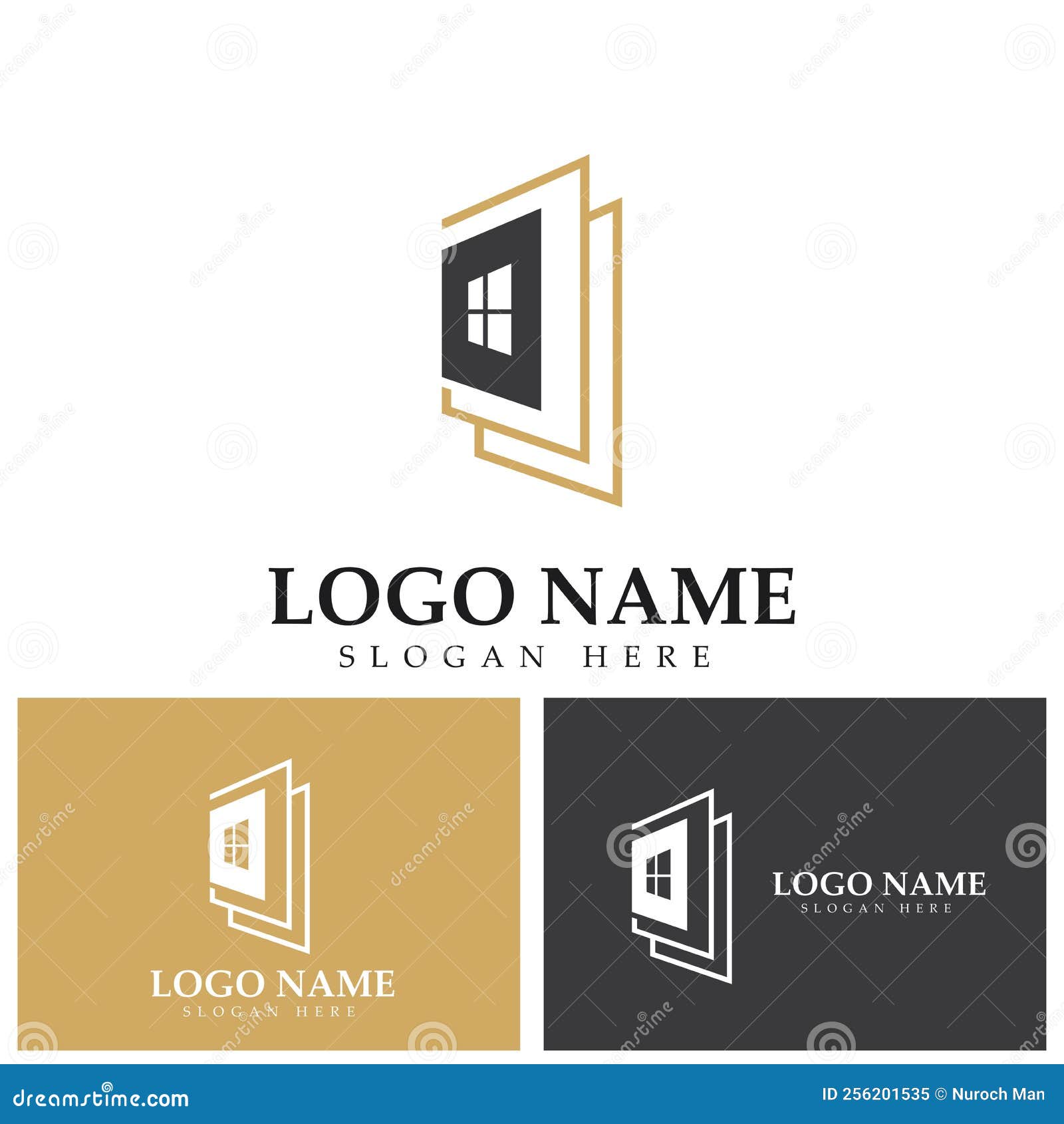 Niche Door Window Shape Logo Vector Icon Illustration. Stock Vector ...