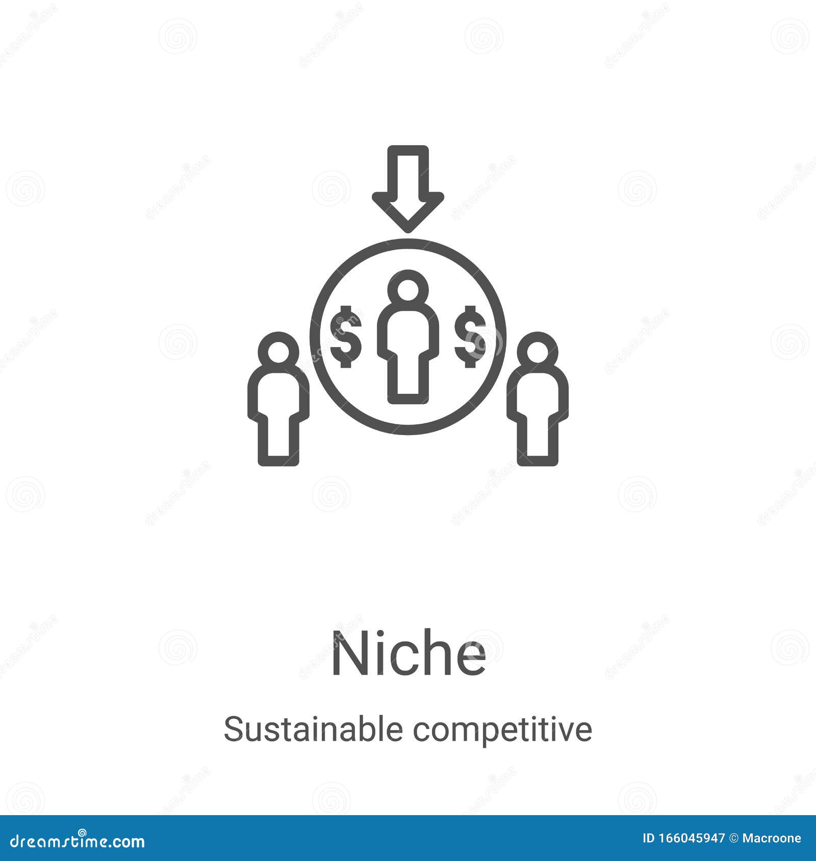 Niche Icon Vector from Sustainable Competitive Advantage Collection ...