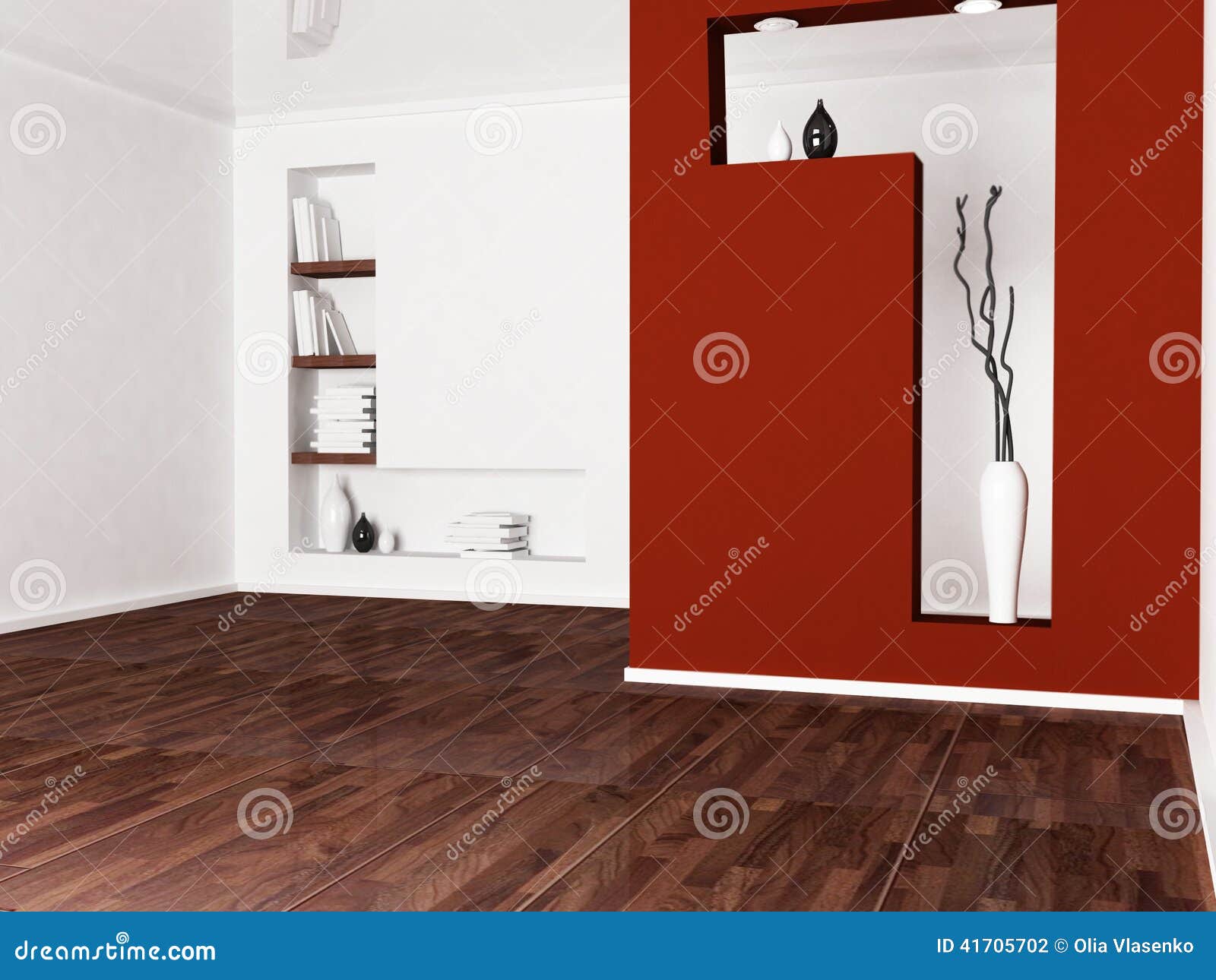 Niche and the Partition with the Vase Stock Illustration - Illustration ...