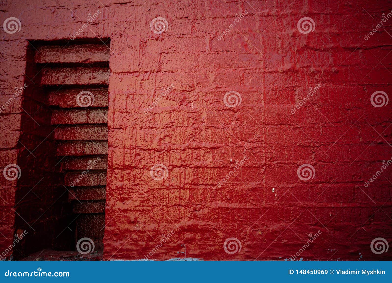 Niche in the Red Brick Wall Stock Image - Image of building, frame ...
