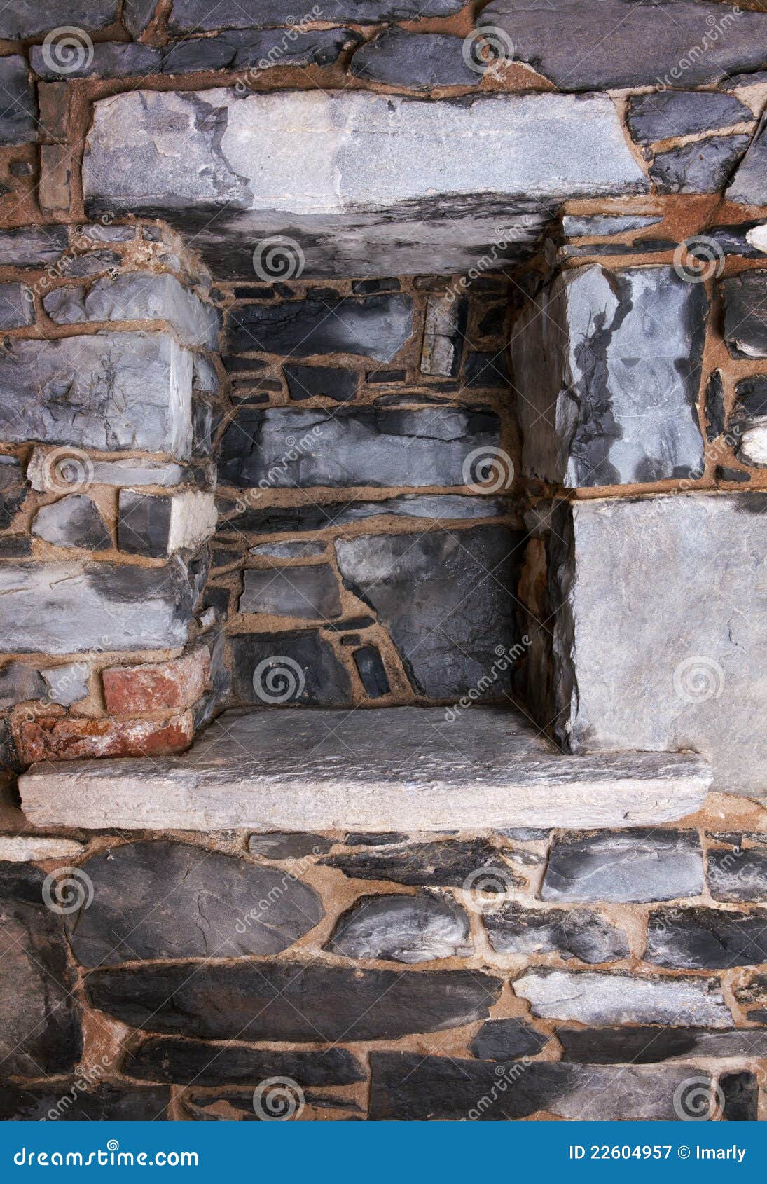 Niche in a stone wall stock image. Image of texture, backdrop - 22604957