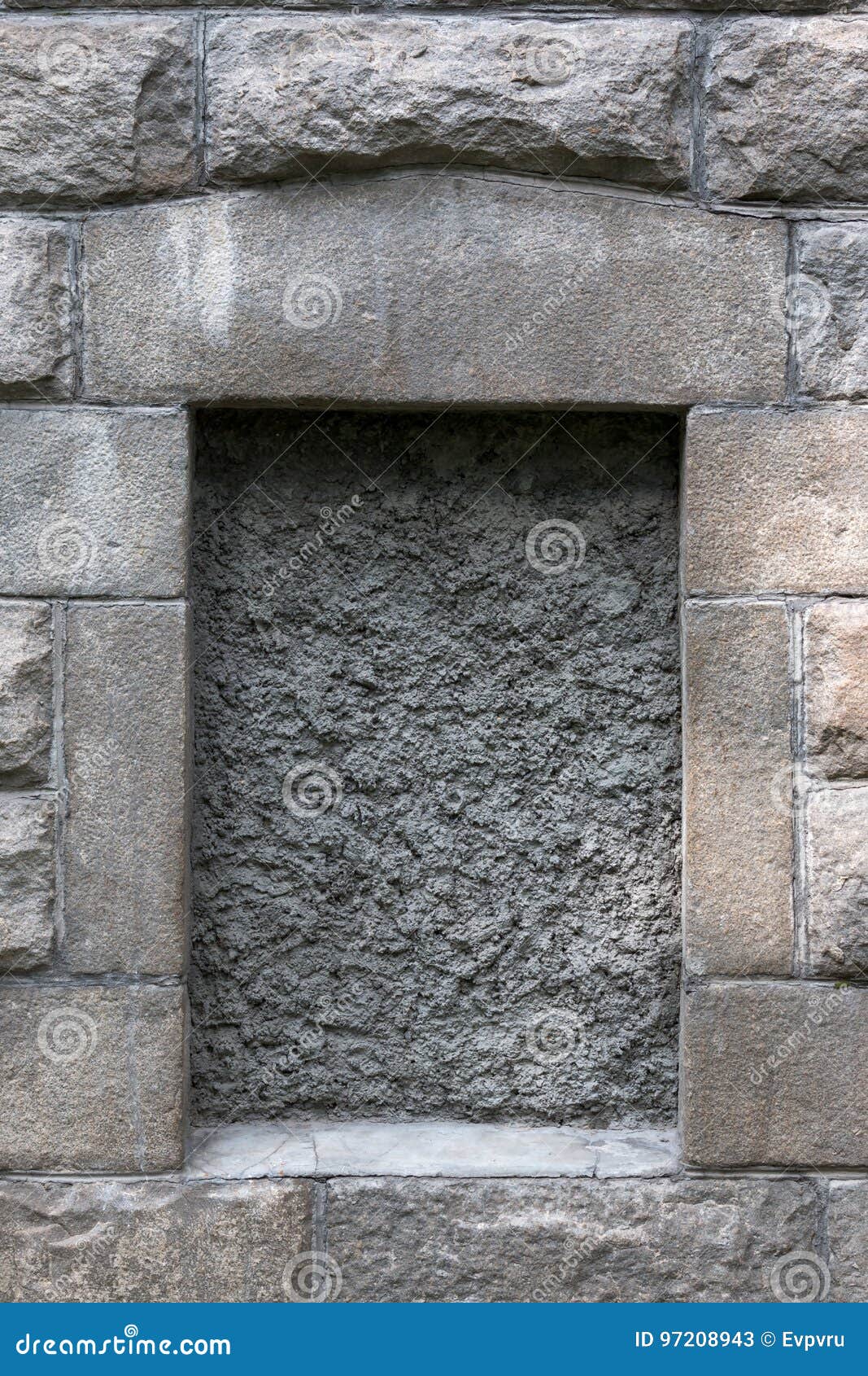 Niche in a stone wall stock image. Image of classic, house - 97208943