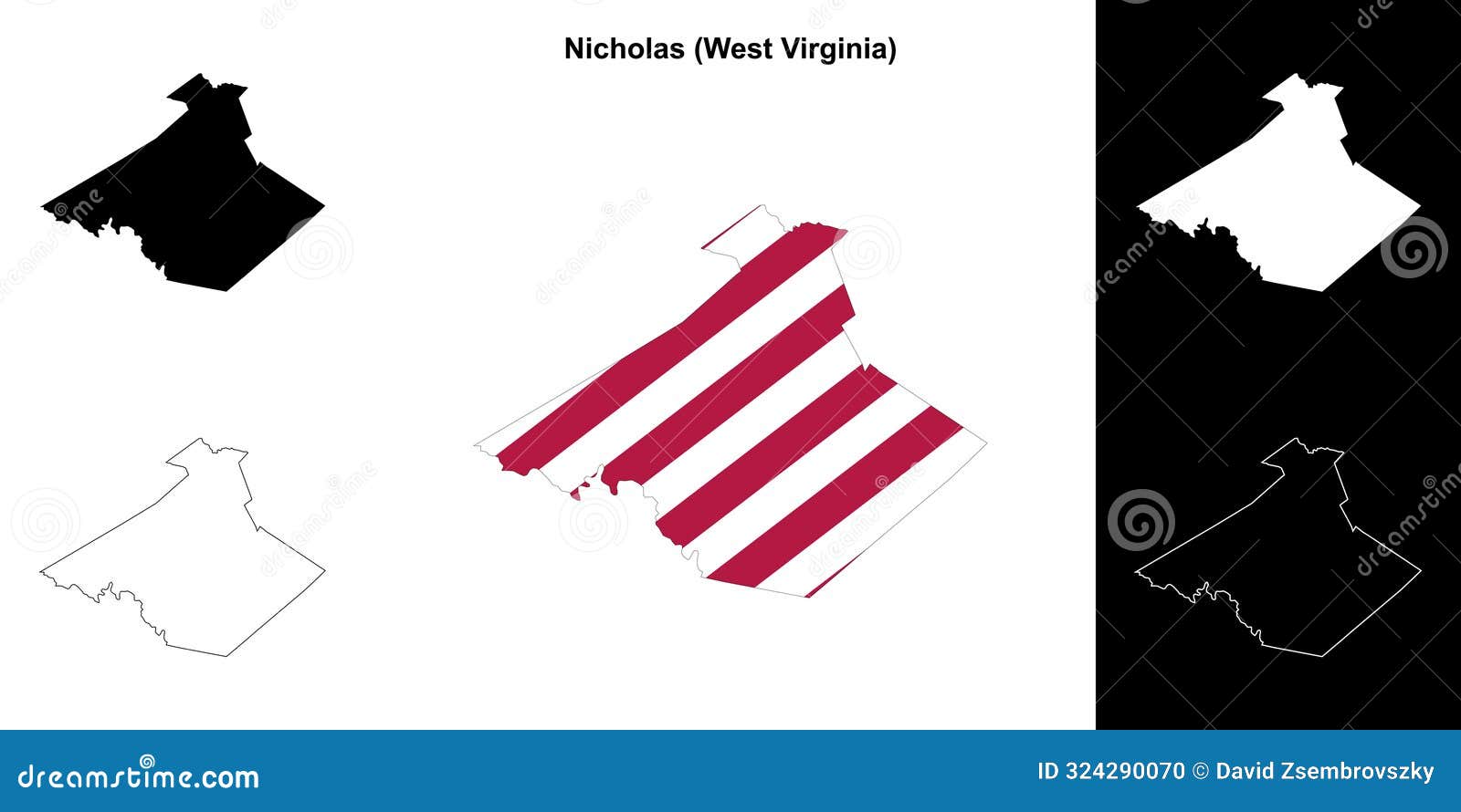 Nicholas outline map stock illustration. Illustration of outline ...