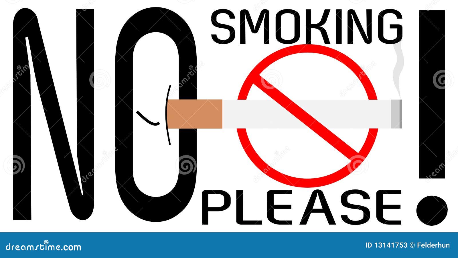 Nichtraucher bitte! stock abbildung. Illustration von büro - 13141753