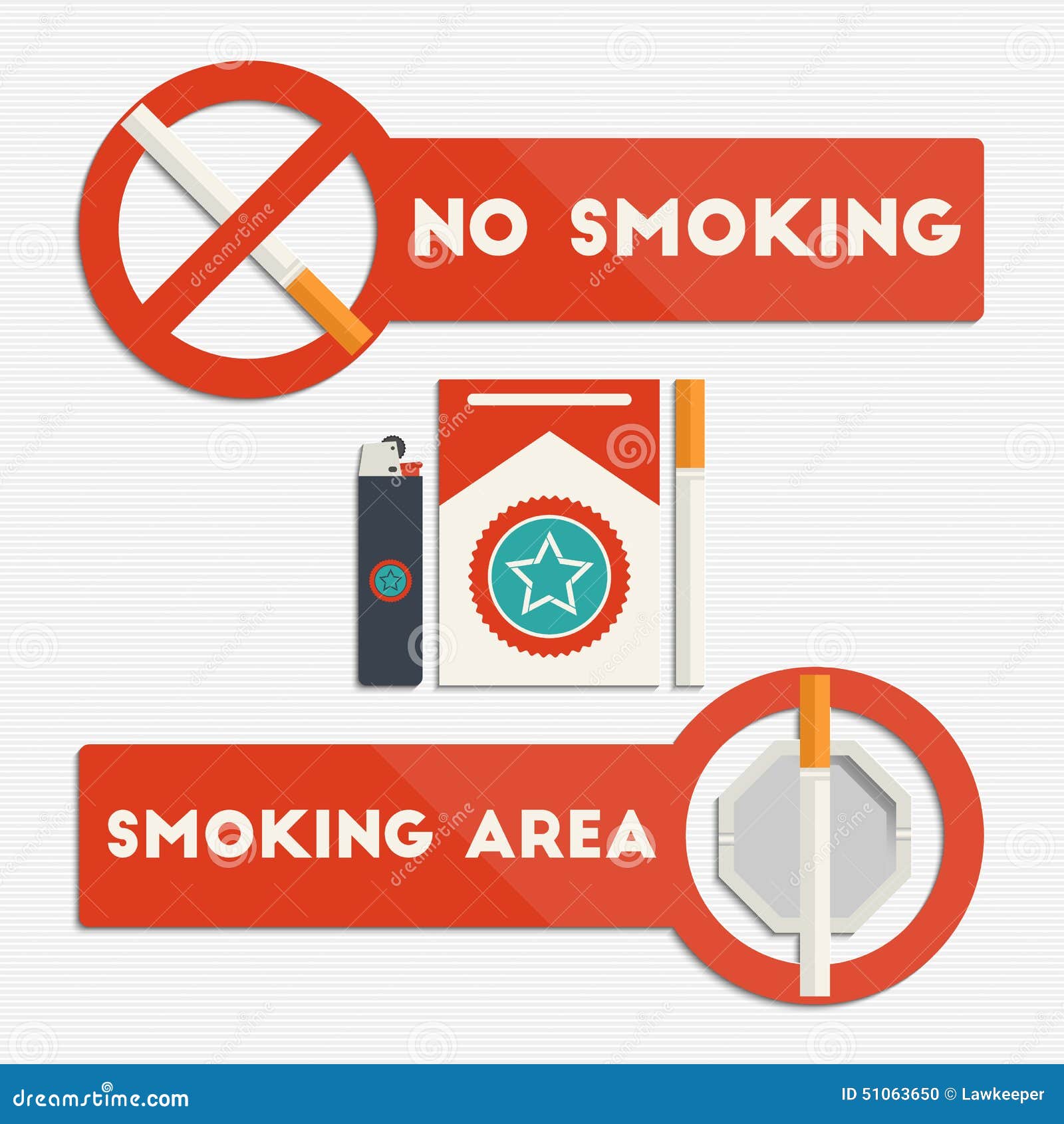 Nichtraucher- Und Rauchender Bereichszeichen Vektor Abbildung ...