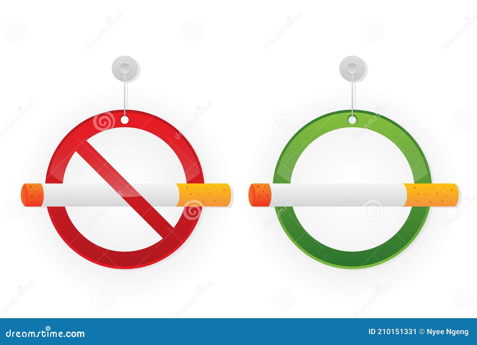 Nichtraucher- Und Raucherzonezeichen Vektor Abbildung - Illustration ...