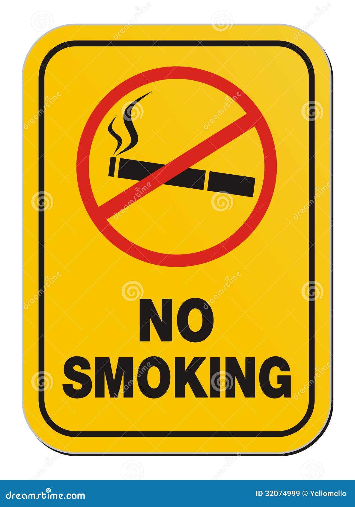 Nichtraucher - Warnzeichen stock abbildung. Illustration von neigung ...
