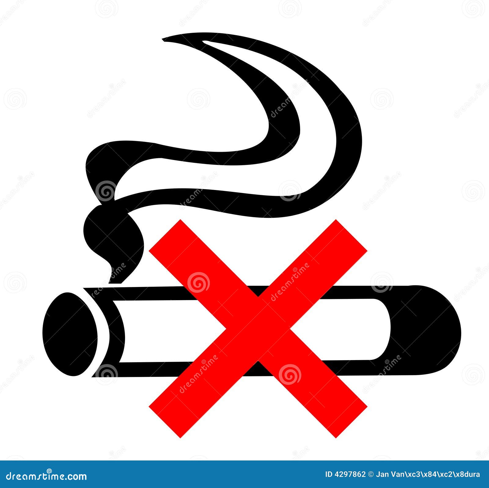 Nichtraucherzeichen vektor abbildung. Illustration von verbieten - 4297862