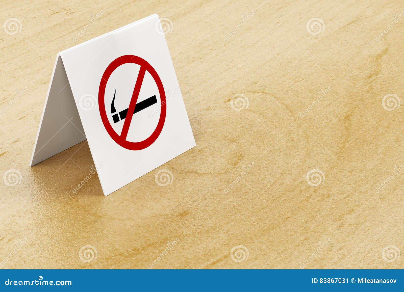 Nichtraucherzeichen Auf Tabelle Stock Abbildung - Illustration von ...