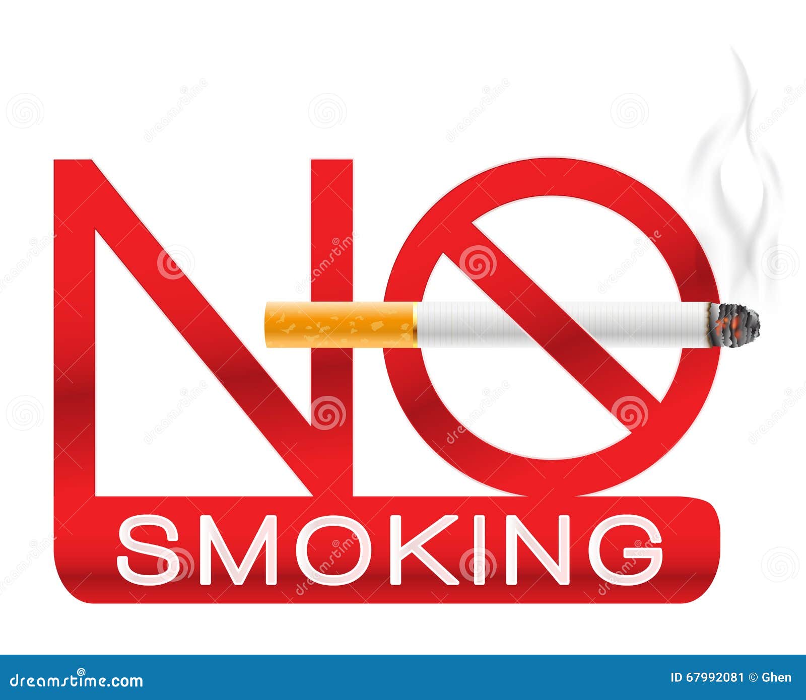 Nichtraucherzeichen Mit Zigarette Und Rauche Vektor Abbildung ...