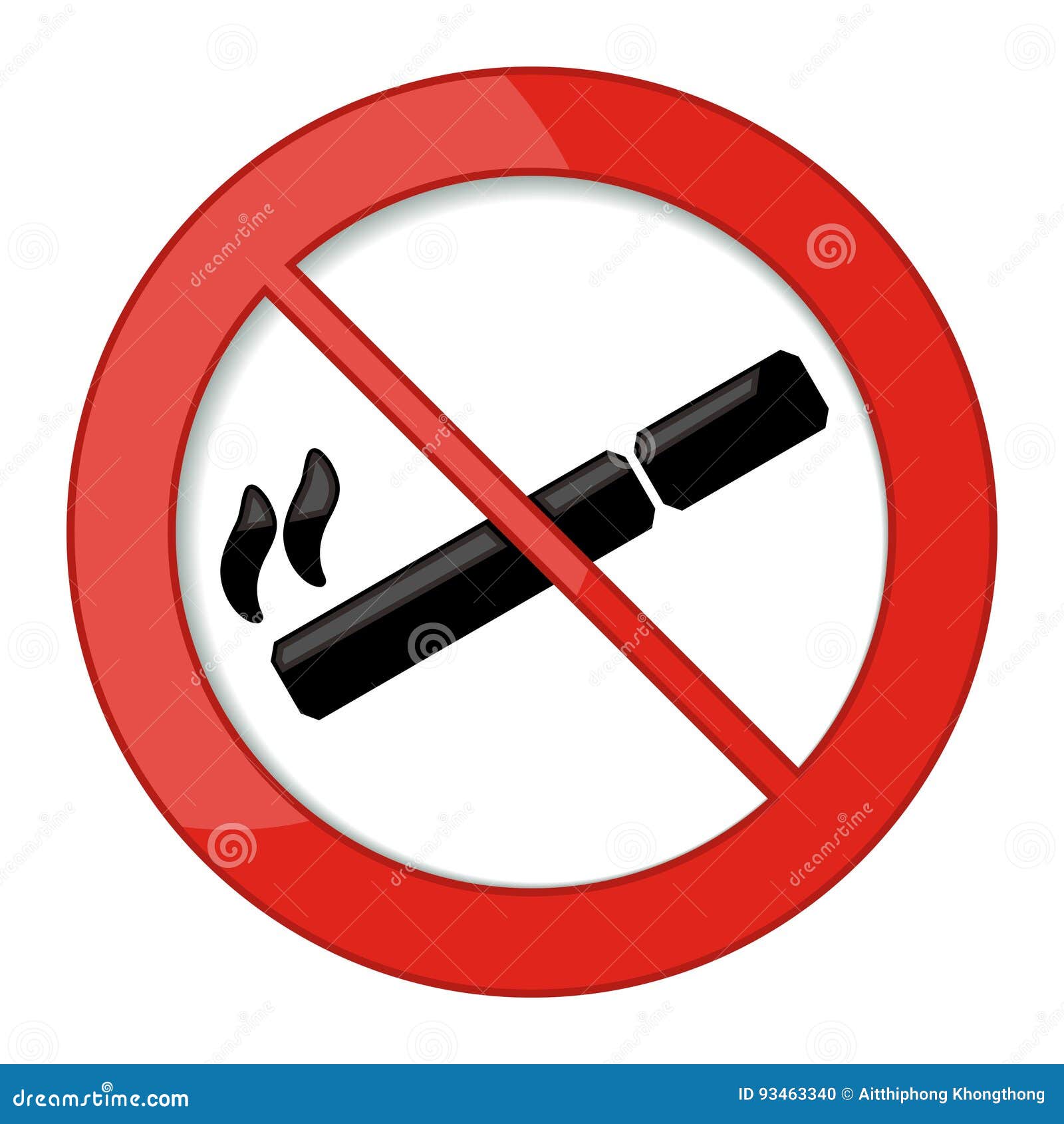 Nichtraucherzeichen-Vektor-Illustration Vektor Abbildung - Illustration ...