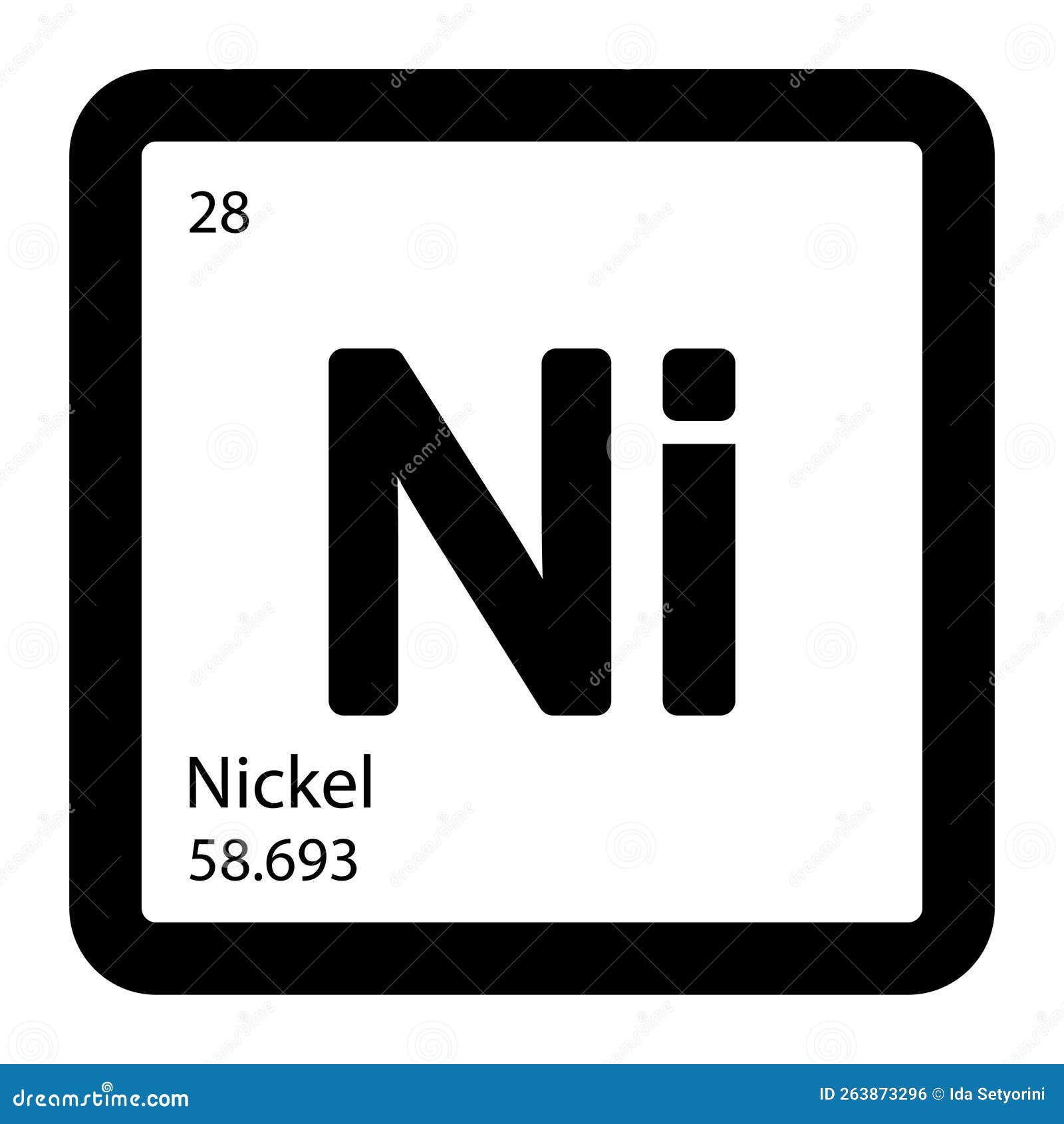 Nickel icon vector stock illustration. Illustration of nickel - 263873296