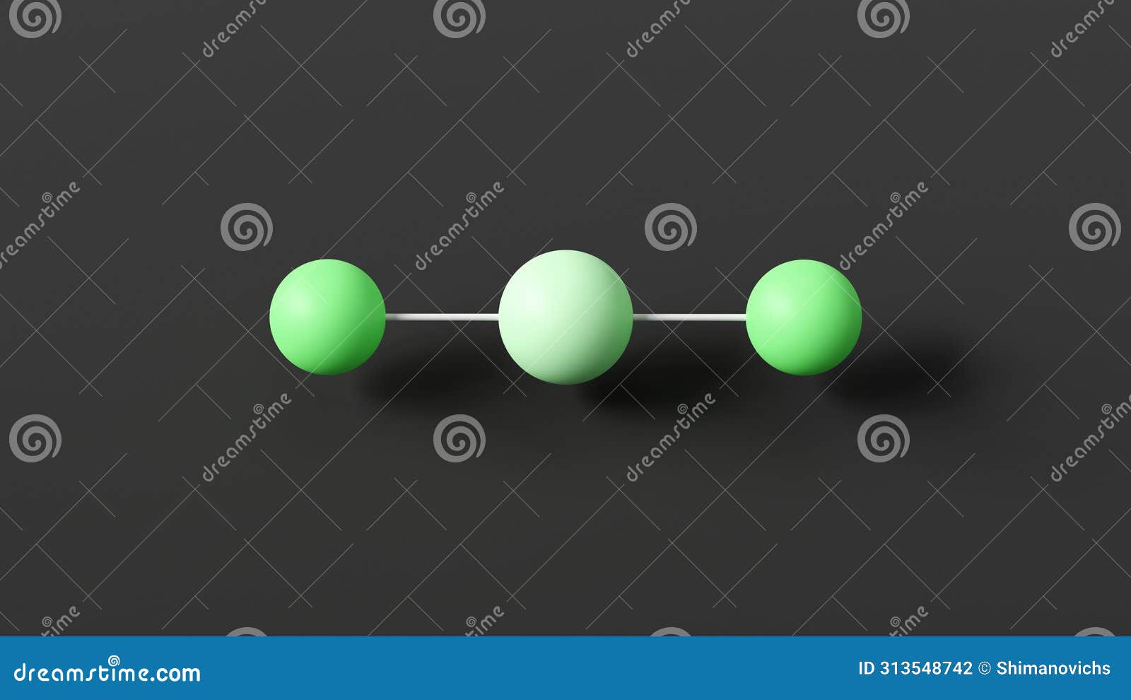 Nickel(ii) Chloride Molecular Structure, Chlorides, Ball and Stick 3d ...