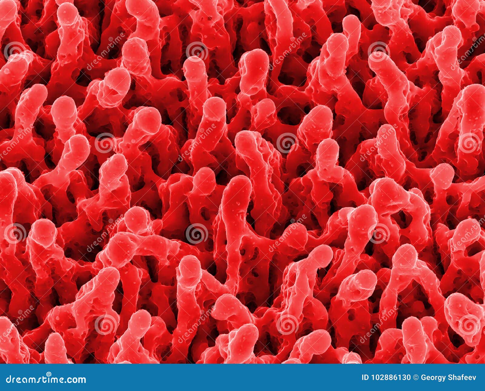 Nickel Micro-structures Produced by Multiple Laser Pulses Stock Photo ...