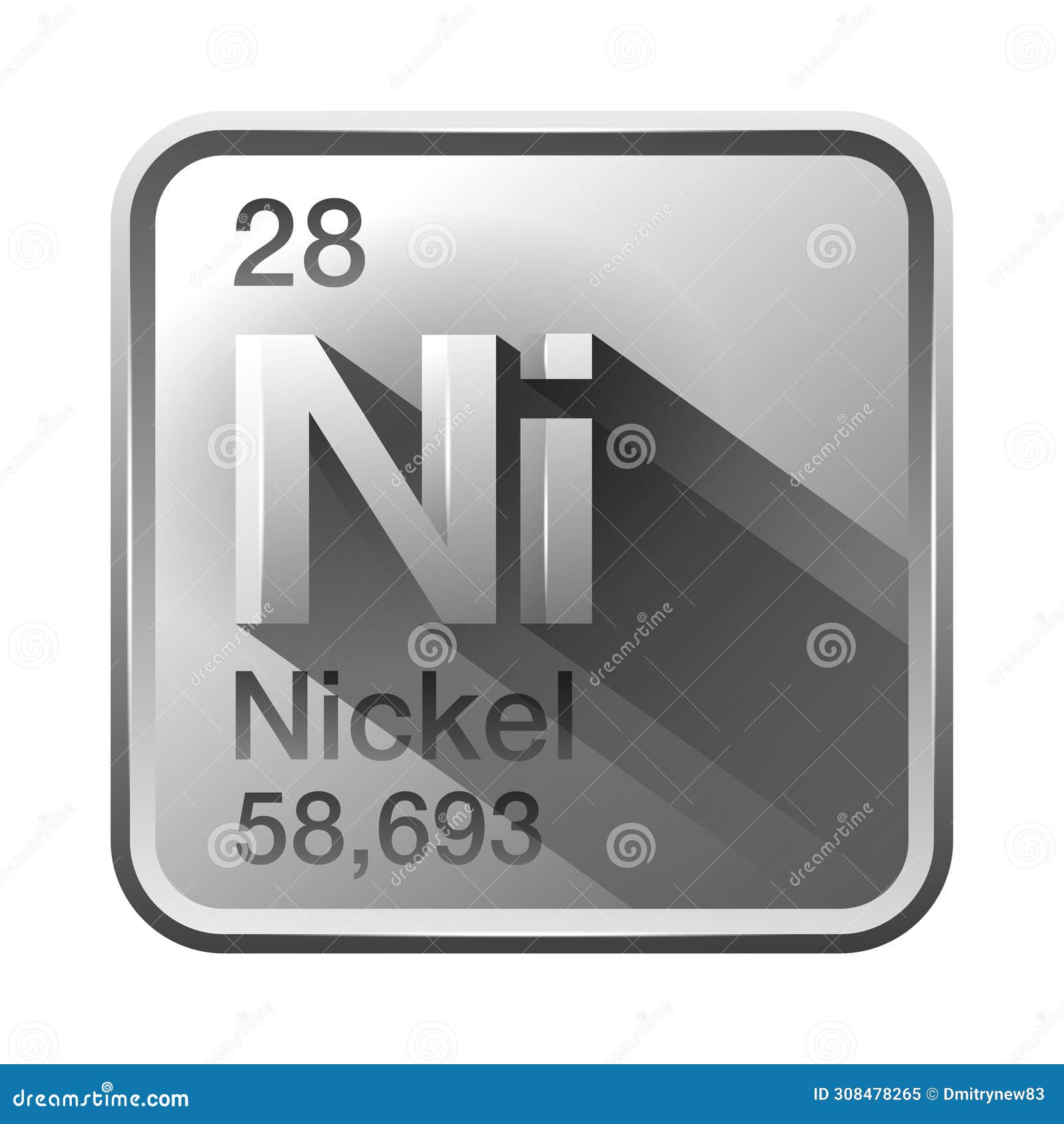 Nickel, Ni, Periodic Table Element Royalty-Free Stock Photo ...