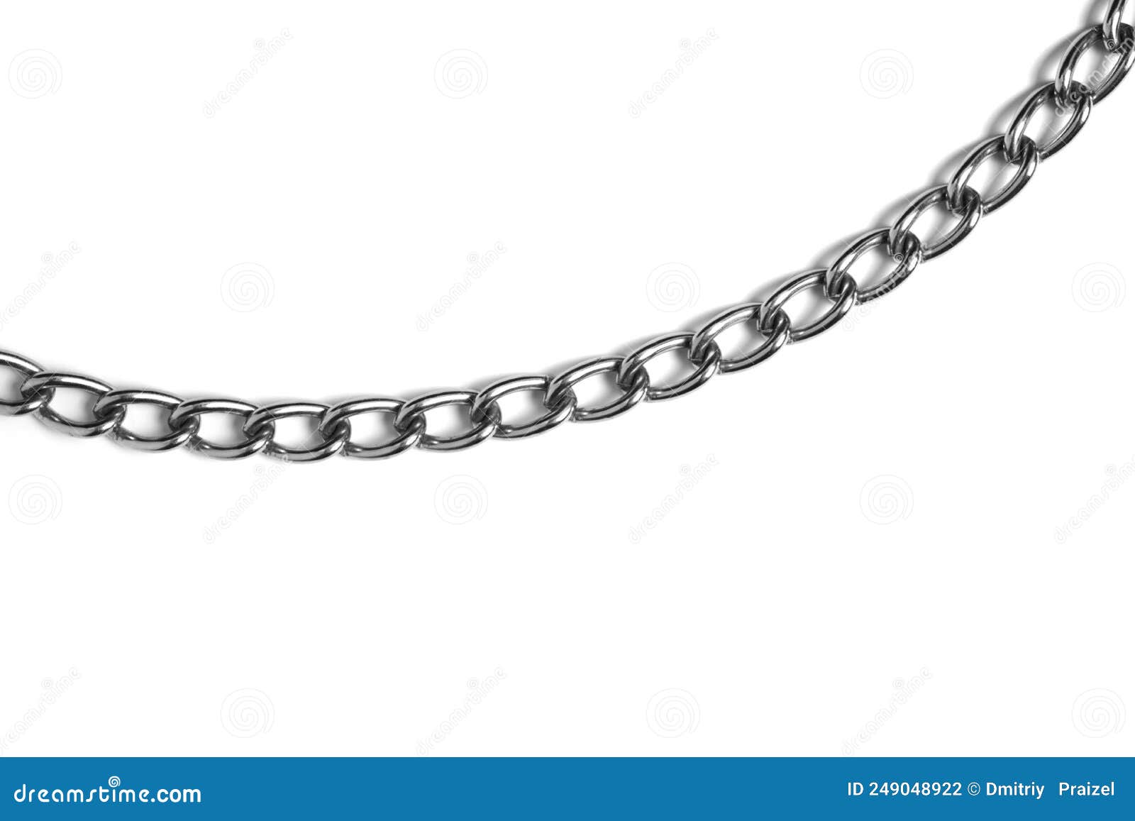 Nickel Plated Metal Chain White Background, Isolate Stock Photo - Image ...
