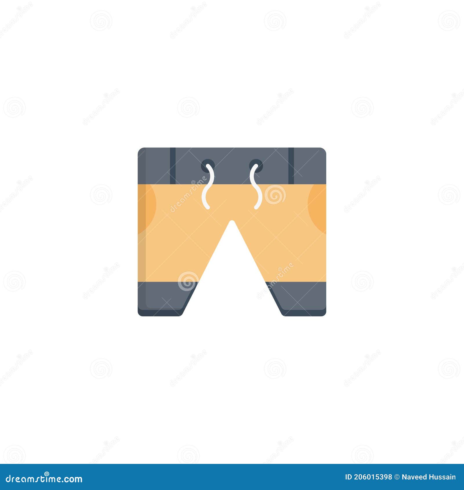 Nicker Vector Flat Colour Icon Stock Vector - Illustration of garments ...