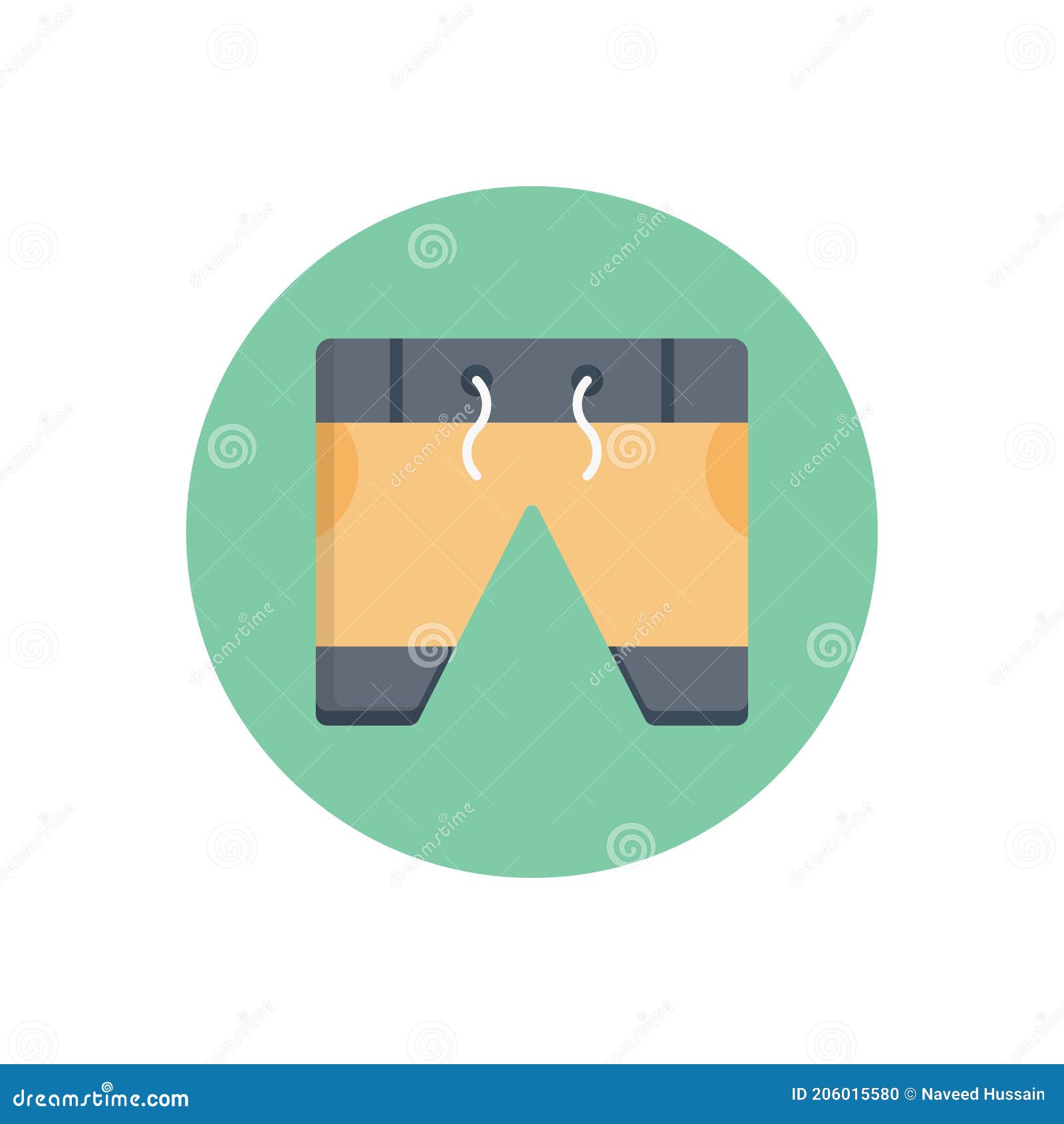 Nicker Vector Flat Colour Icon Stock Vector - Illustration of graphic ...