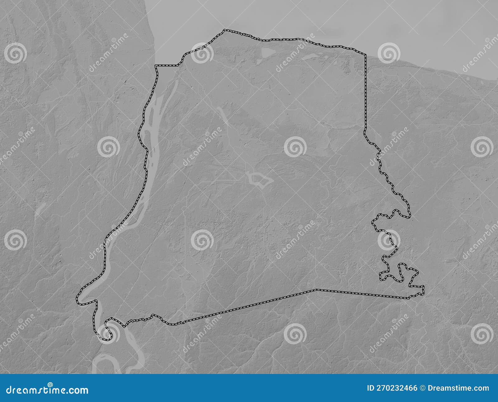 Nickerie, Suriname. Grayscale. No Legend Stock Illustration ...