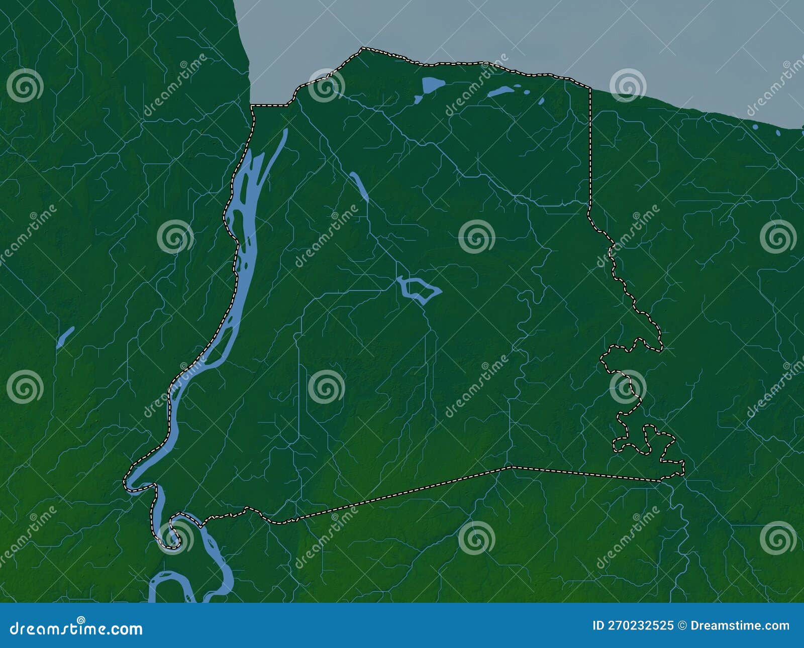 Nickerie, Suriname. Physical. No Legend Stock Illustration ...