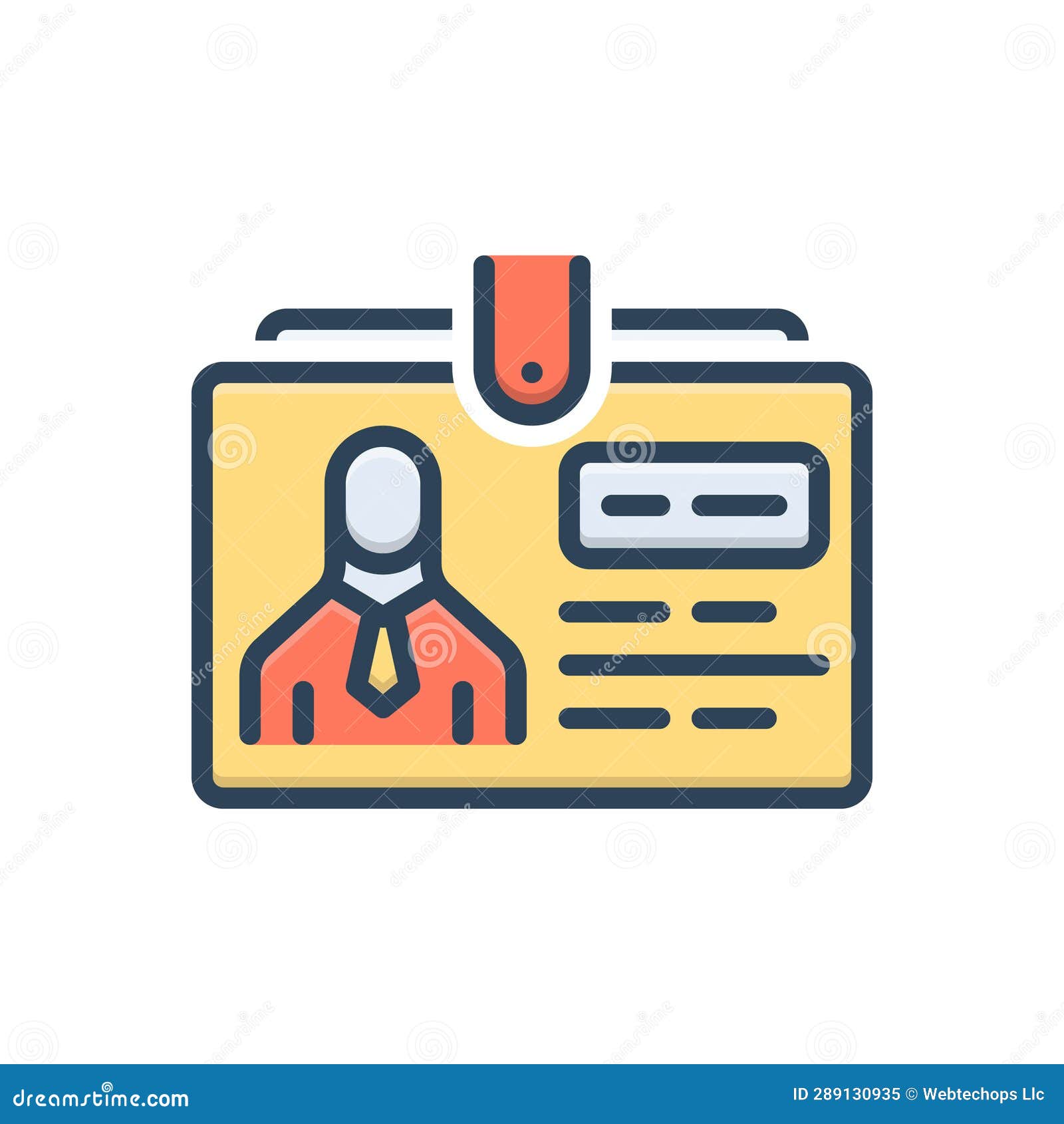 Color Illustration Icon for Nickname, User and Id Card Stock ...