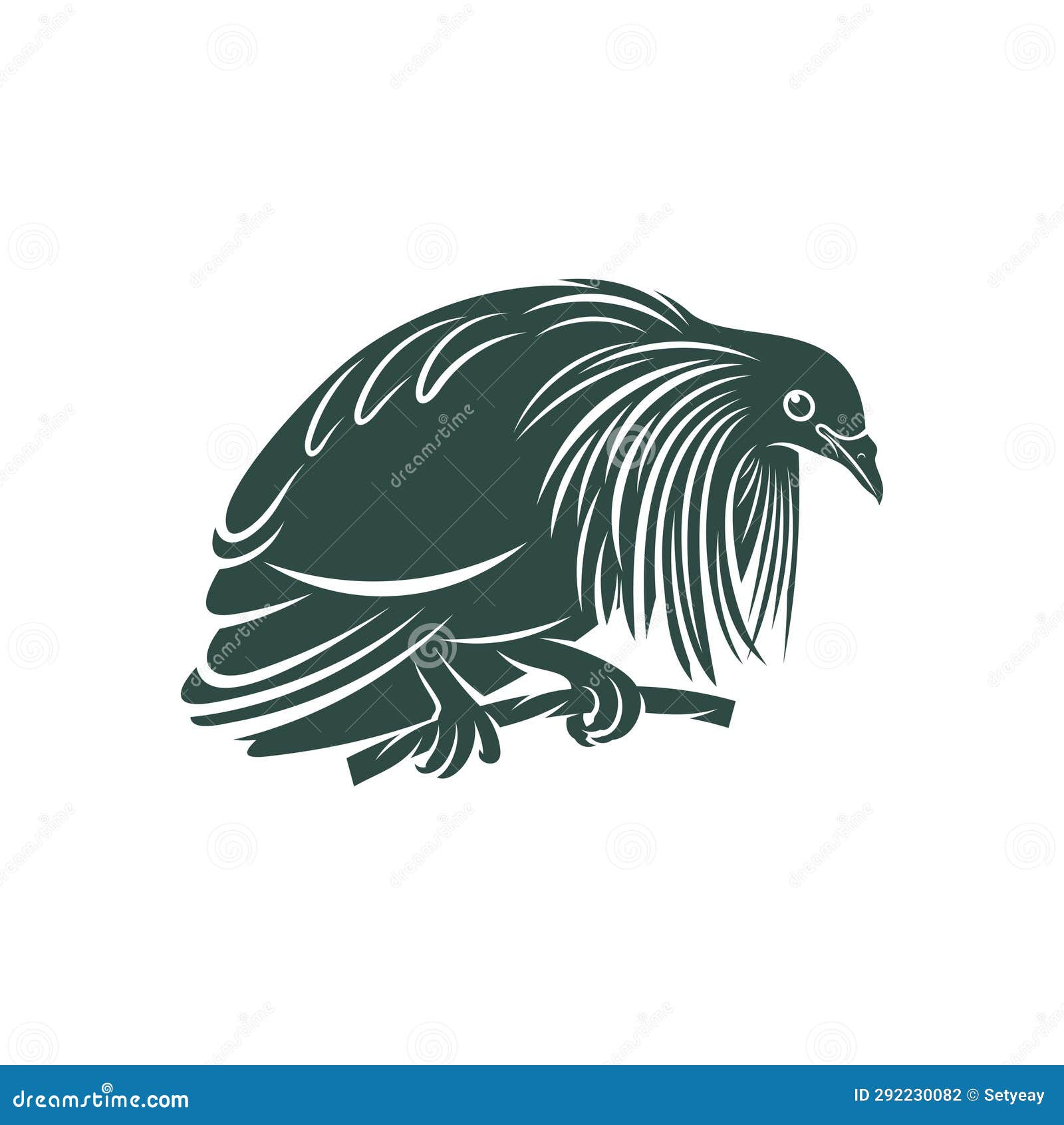 Nicobar Pigeon Design Vector Illustration. Nicobar Pigeon Silhouette ...