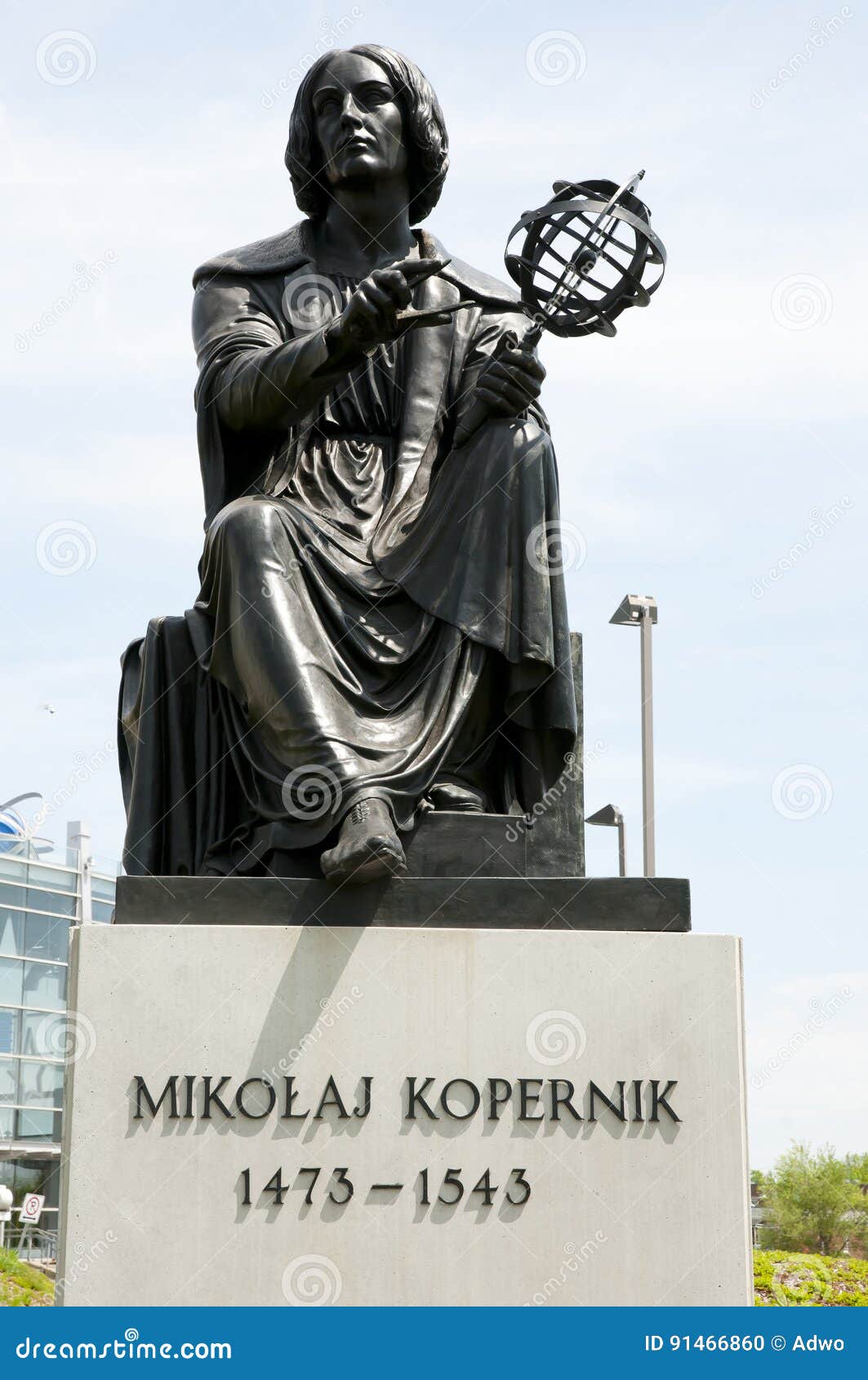 Nicolas Copernic Statue - Montreal - Canada Stock Photo - Image of ...