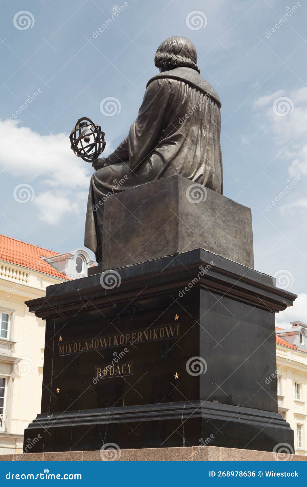 Nicolas Copernicus Monument Sculpture in Warsaw, Poland. Editorial ...