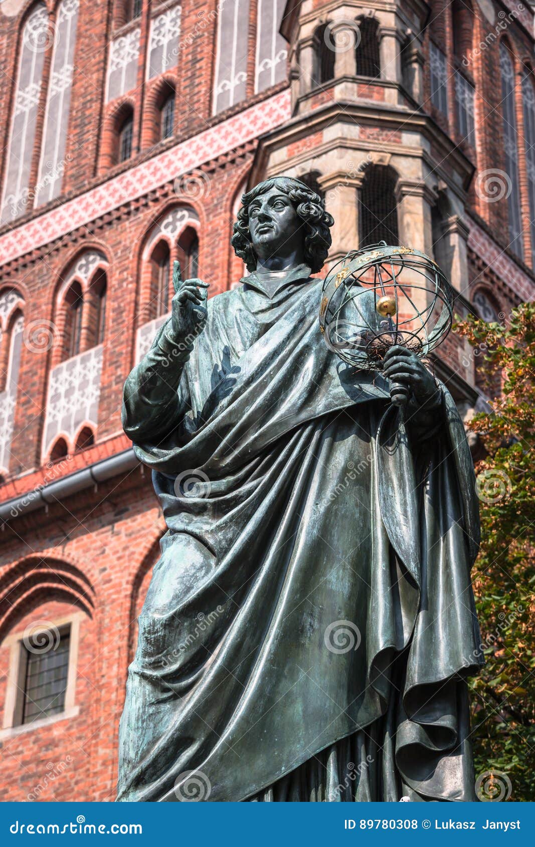 Nicolaus Copernicus Statue in Torun, Poland Stock Photo - Image of ...