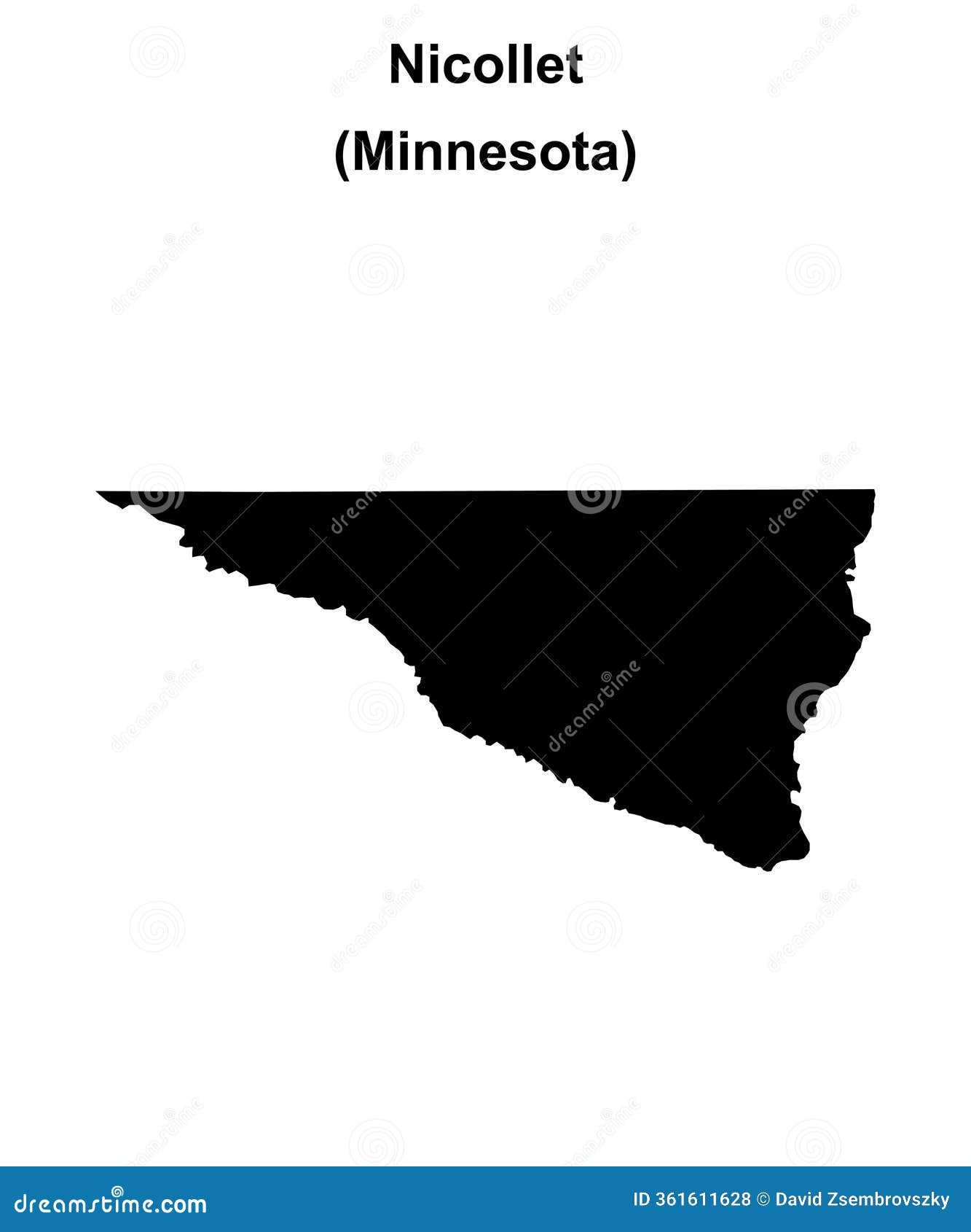 Nicollet Outline Map Vector Illustration | CartoonDealer.com #361611628