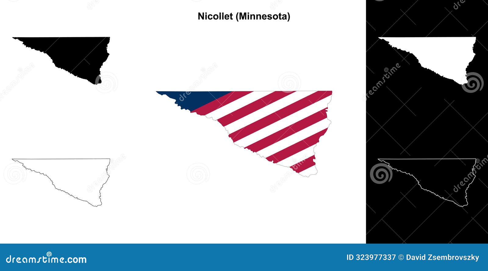 Nicollet Outline Map Vector Illustration | CartoonDealer.com #361611628