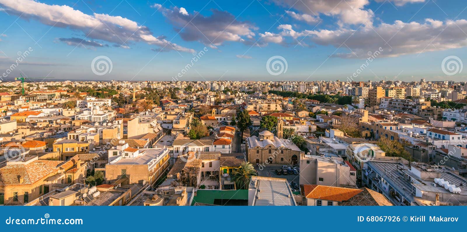Nicosia City, Panoramic View. Old Town Stock Photo - Image of european ...