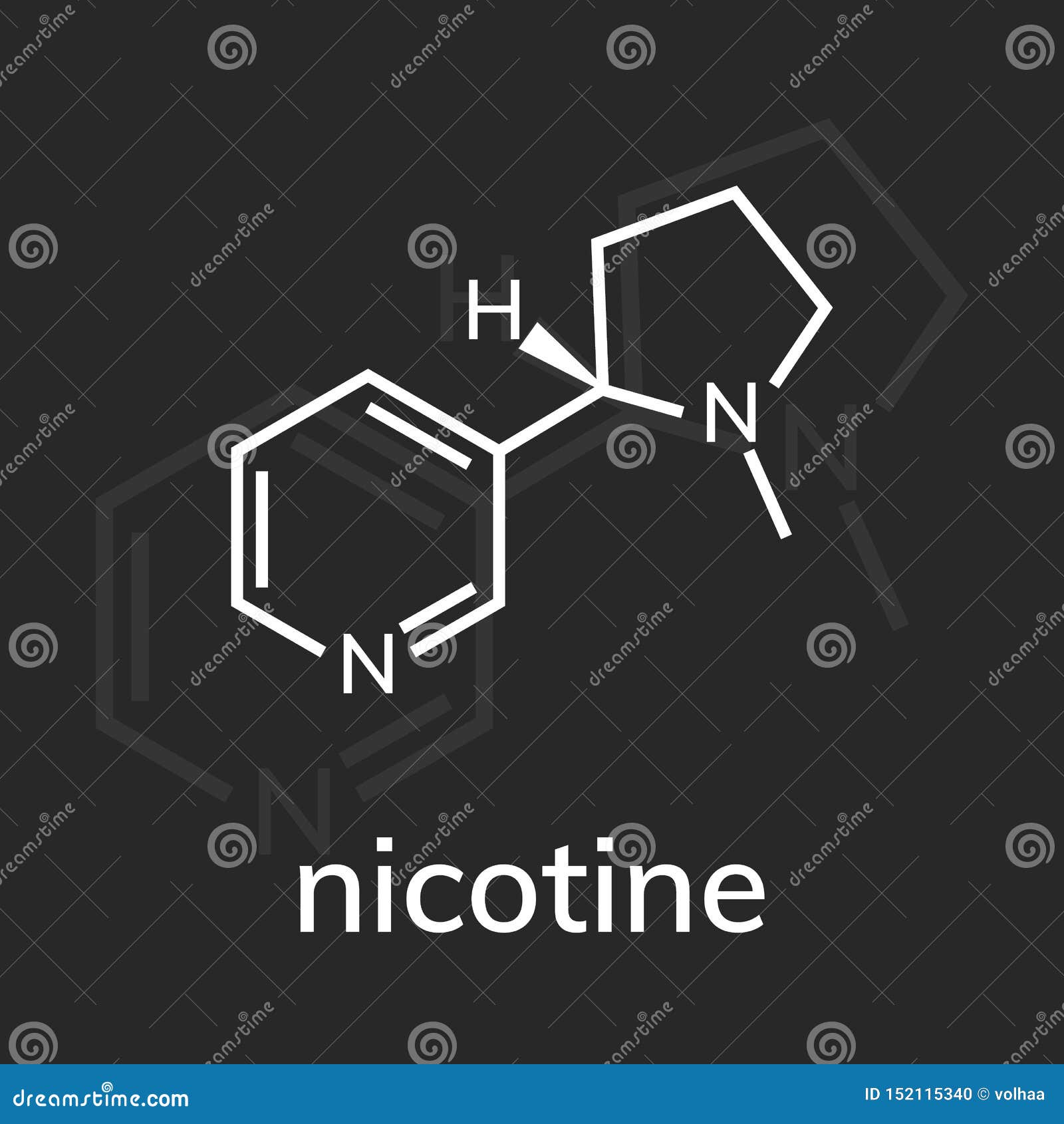 Nicotine chemical formula stock vector. Illustration of poisoning ...