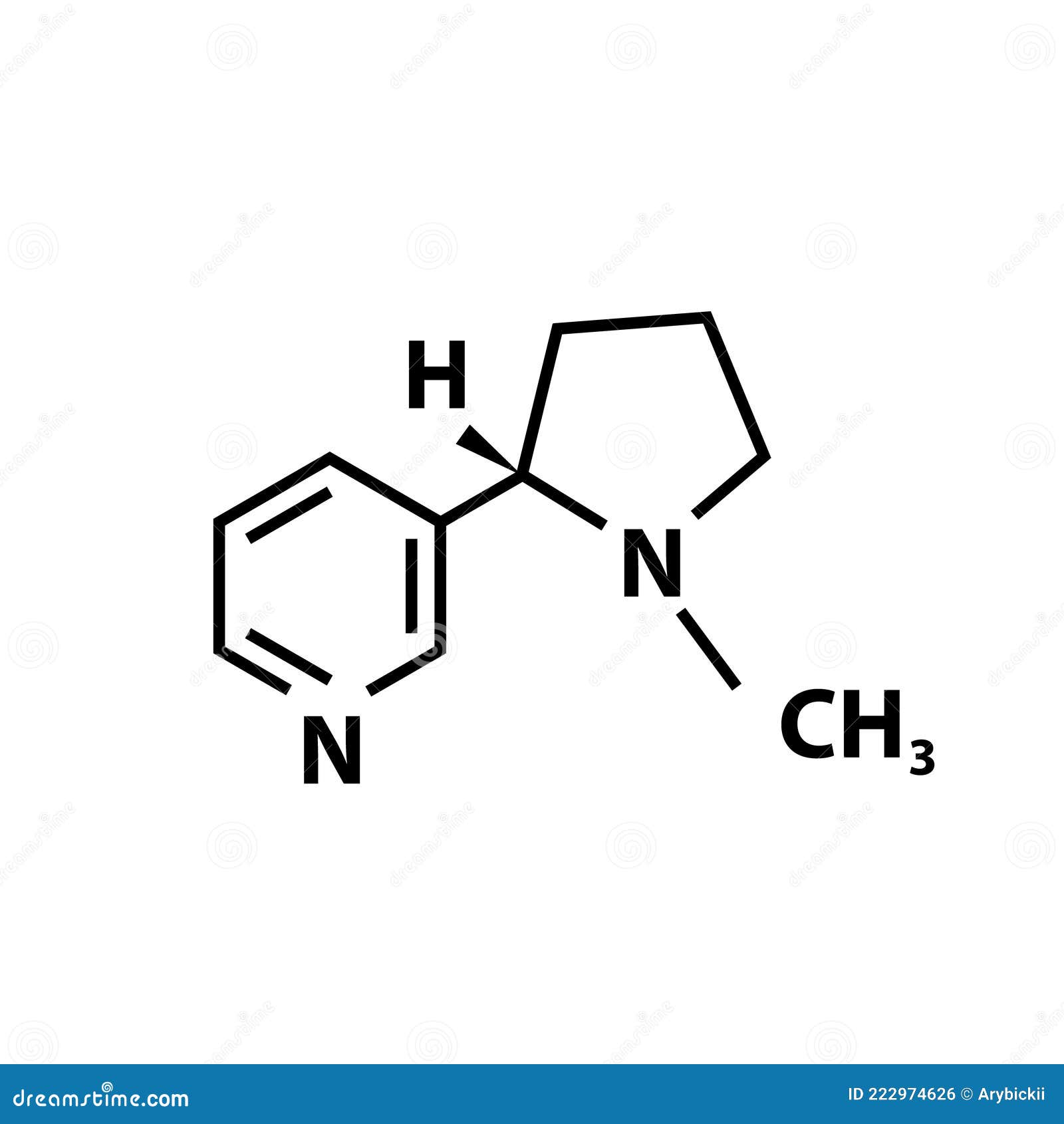 Nicotine Chemical Formula, Vector Icon | CartoonDealer.com #211552632