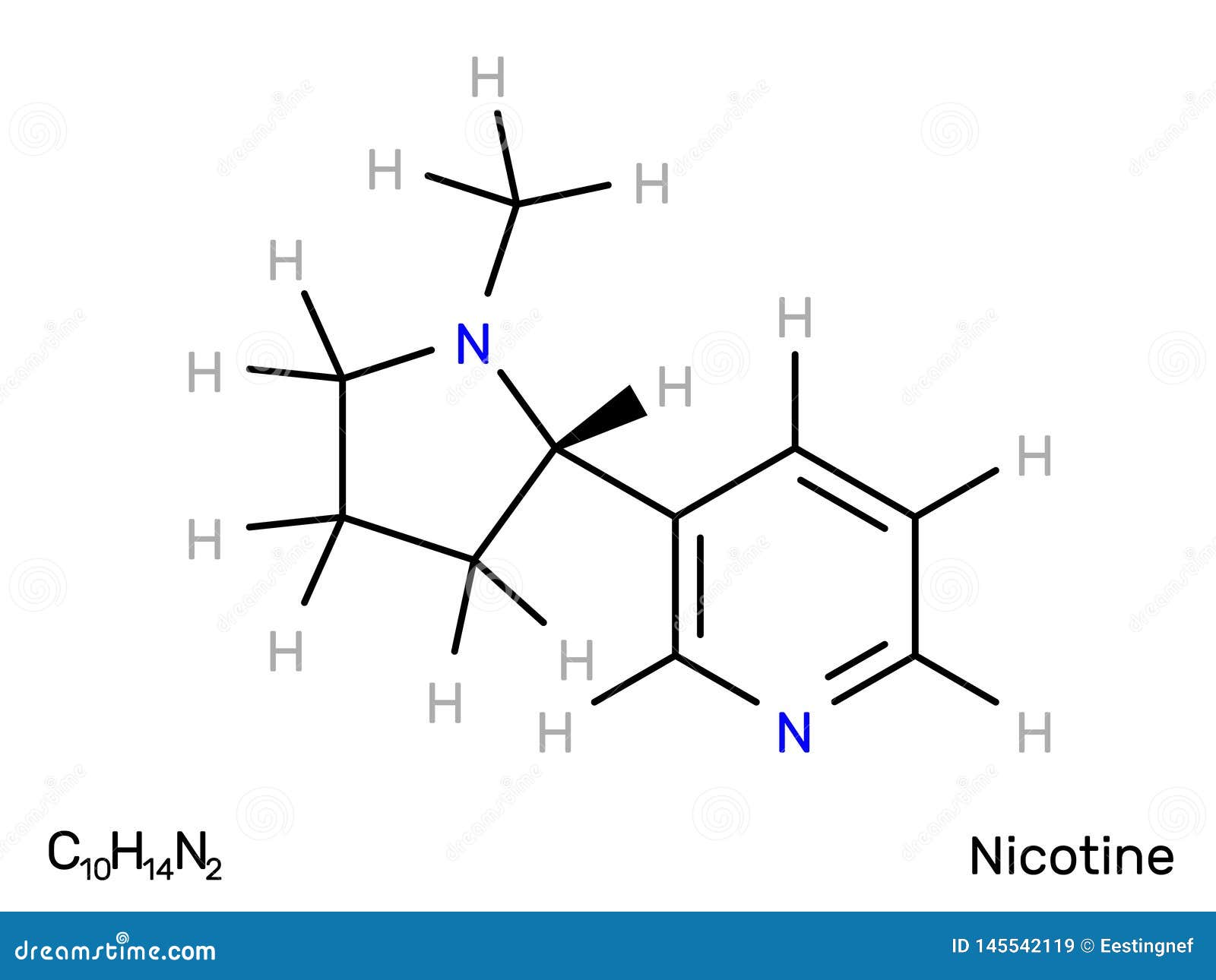 Nicotine Structural Formula. Vector Illustration Stock Vector ...