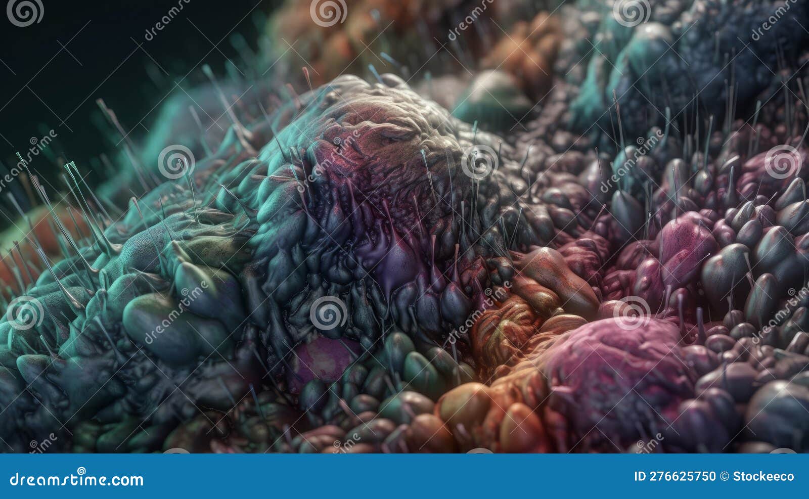 Nicotinic Receptor Communication Under Microscope Stock Illustration ...