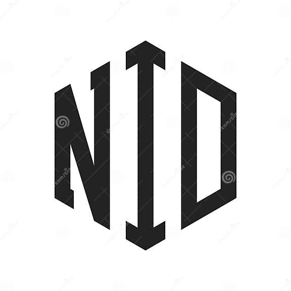 NID Logo Design. Initial Letter NID Monogram Logo Using Hexagon Shape ...