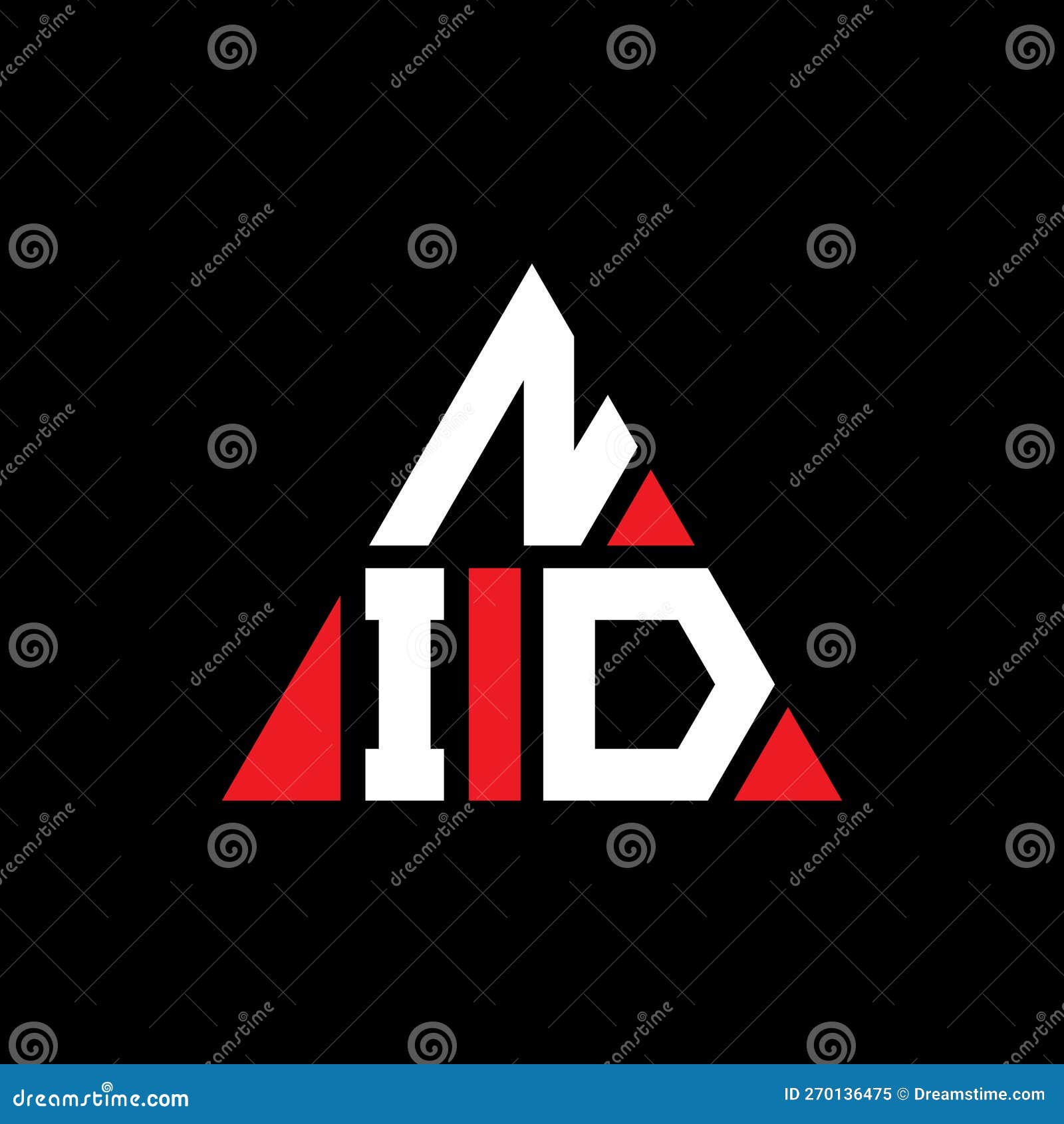 NID Triangle Letter Logo Design with Triangle Shape. NID Triangle Logo ...
