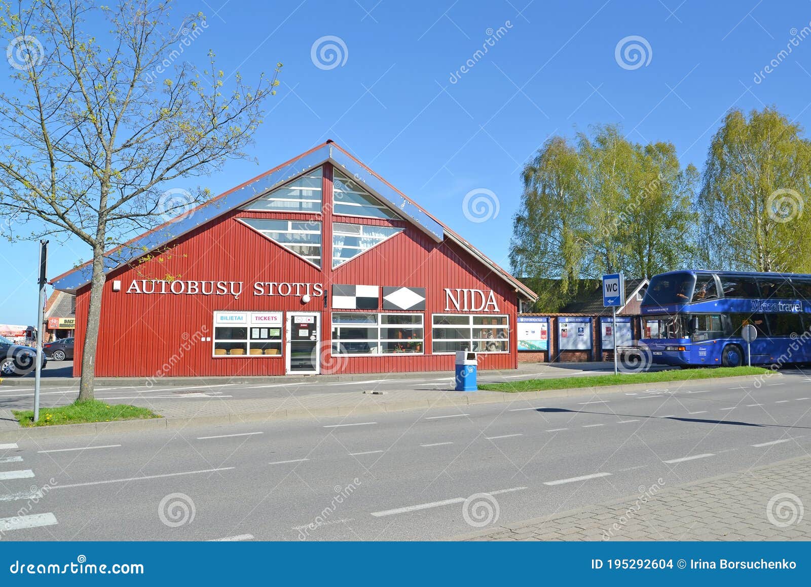 NIDA, LITHUANIA. View of the Building of the Bus Station. Lithuanian ...