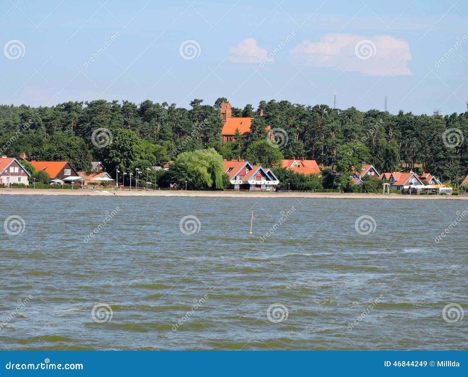 Nida town, Lithuania stock image. Image of nida, building - 46844249