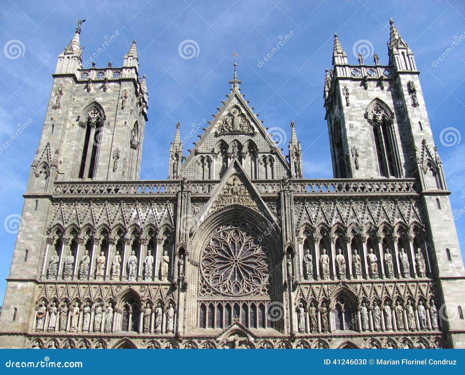 Nidaros Cathedral stock photo. Image of architecture - 41246030