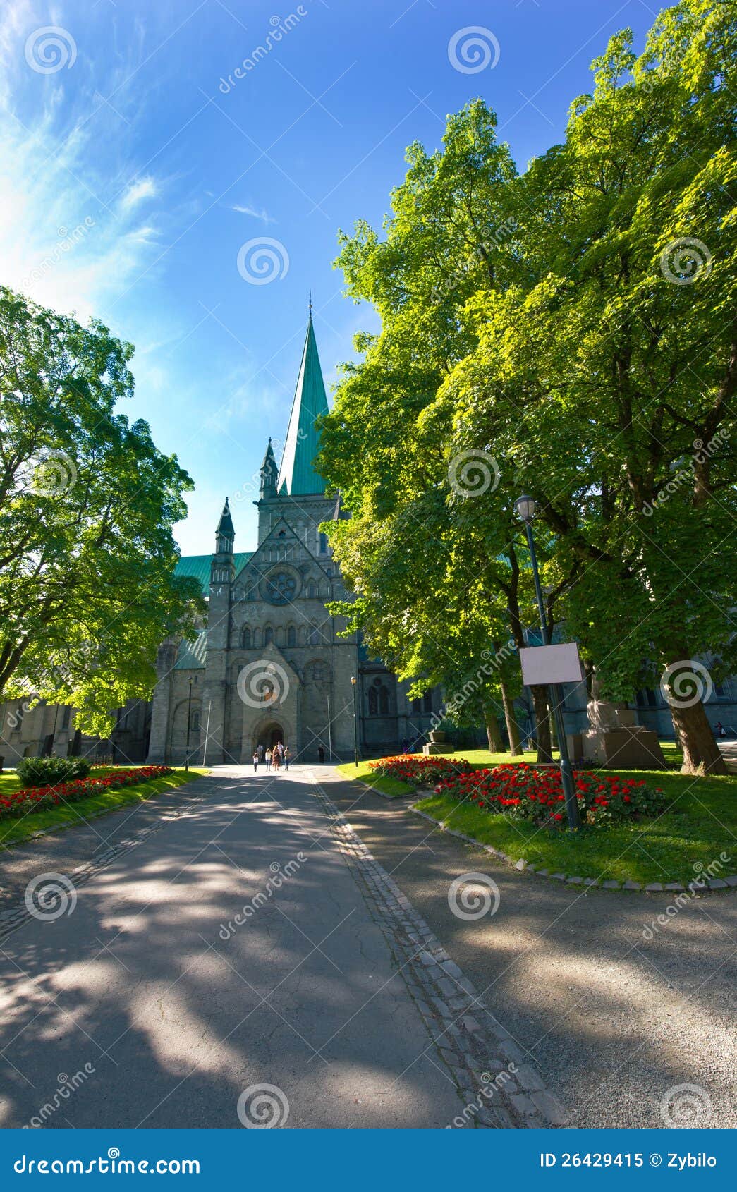 The Nidaros Cathedral in Trondheim ,Norway Stock Image - Image of ...
