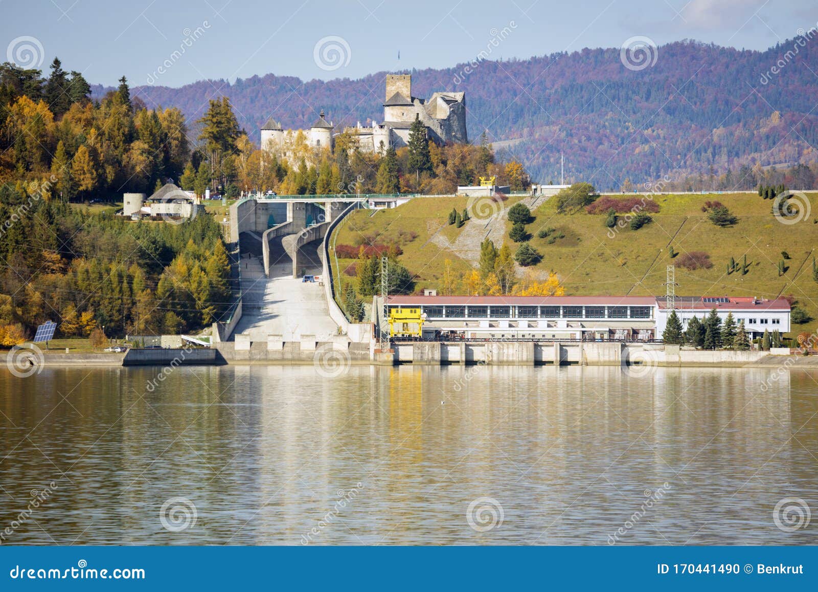 Niedzica Castle and dam stock photo. Image of niedzica - 170441490