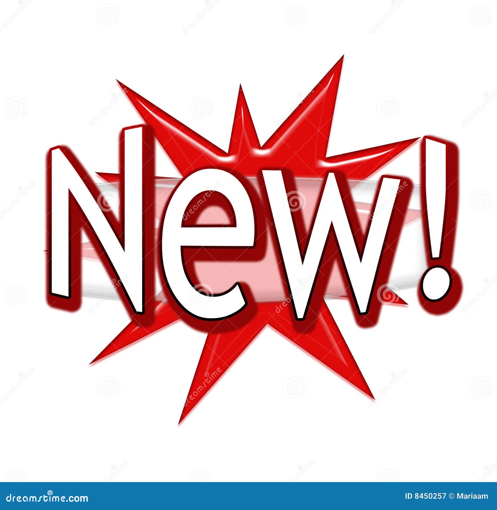 Nieuw! stock illustratie. Illustration of reclame, producten - 8450257