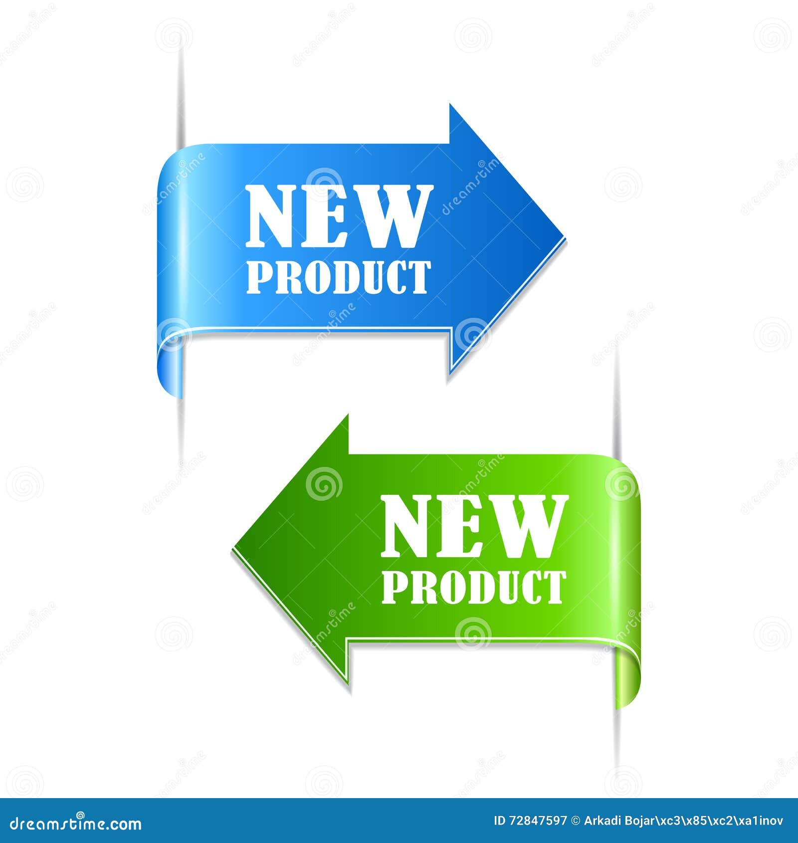 Nieuw productetiketten vector illustratie. Illustration of blauw - 72847597