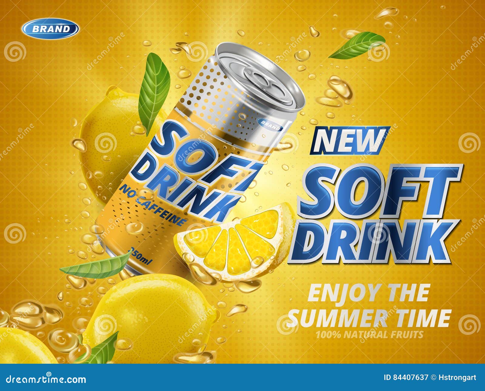 Nieuwe citroen frisdrank stock illustratie. Illustration of vloeistof ...